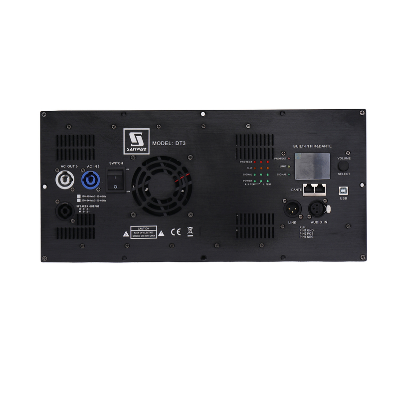 DT3 3 Channel FIR DSP Dante Audio Plate Amplifier Module for Line Array ...